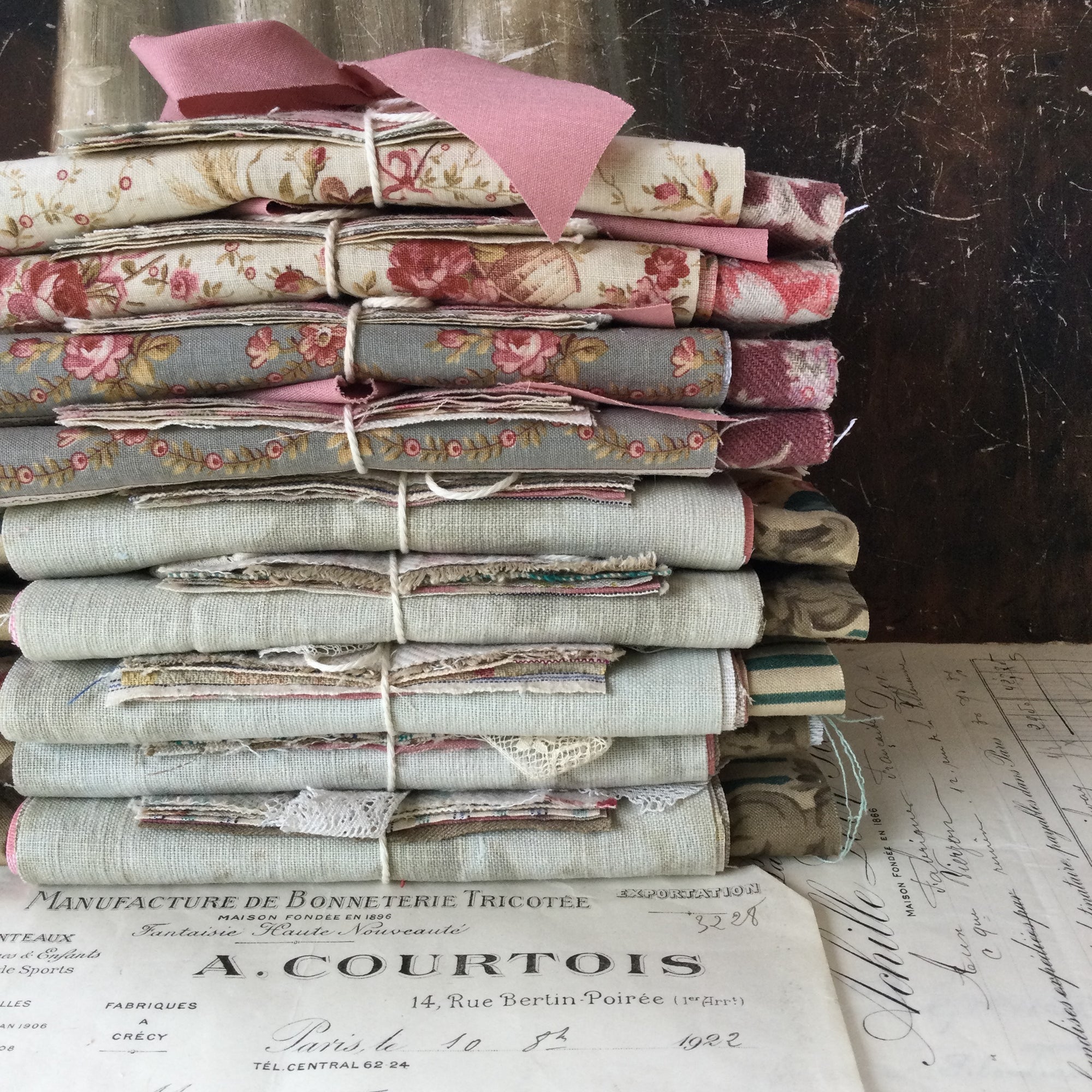 Stitch & Fable Antique And Vintage Curated Fabric Bundles For Crafts
