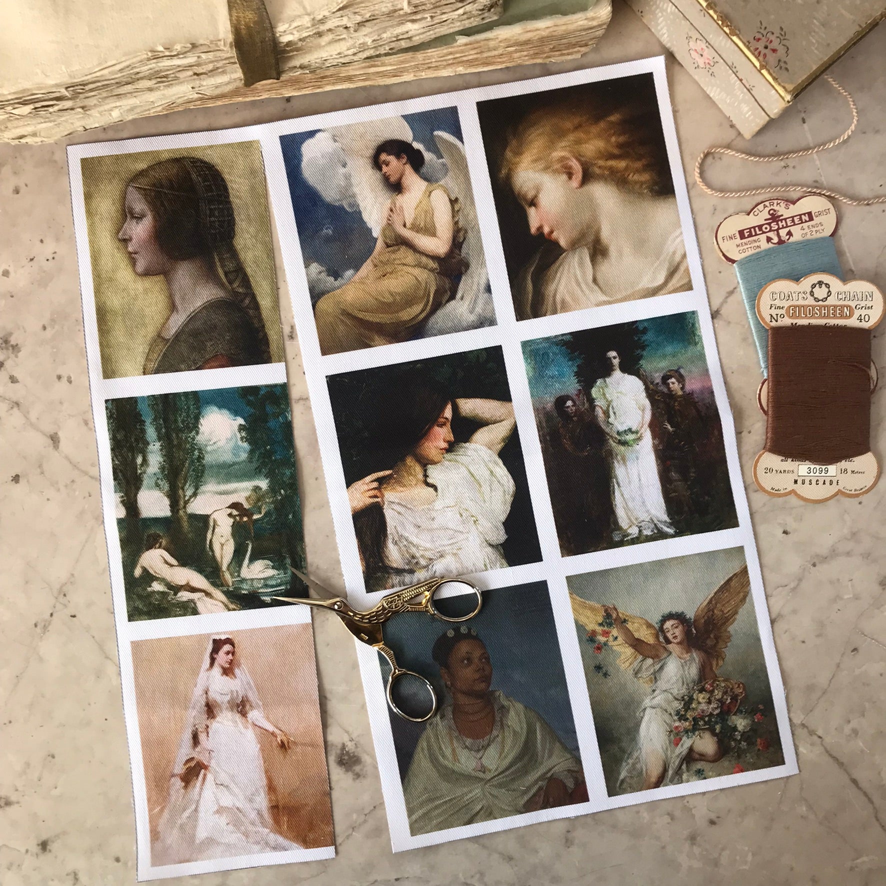 MINI Vintage Art Fabric Prints – Stitch & Fable